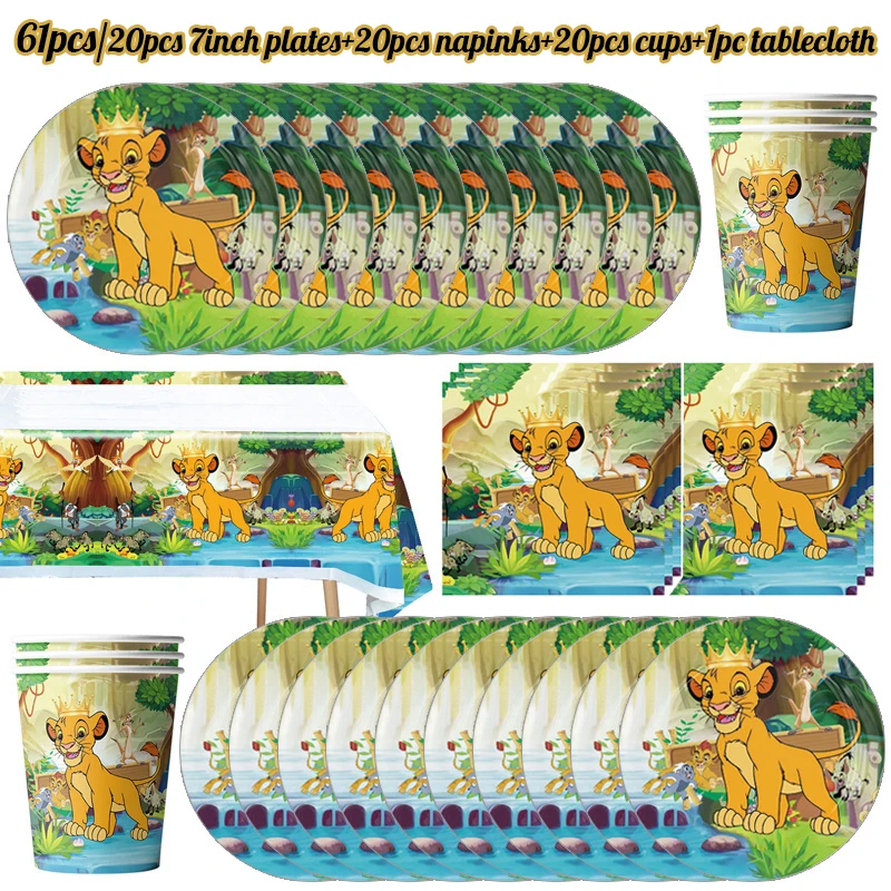 Nueva decoración para fiesta del Rey León Simba, plato de papel ...