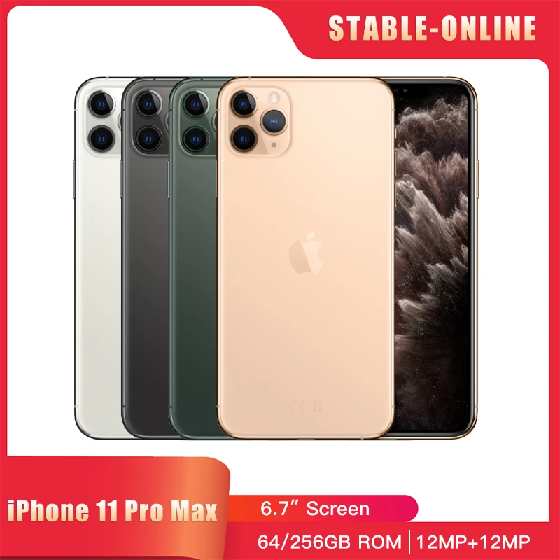 Original-Apple-iPhone-11-Pro-Max-4G-SmartPhone-NFC-64GB-256-512GB-ROM ...
