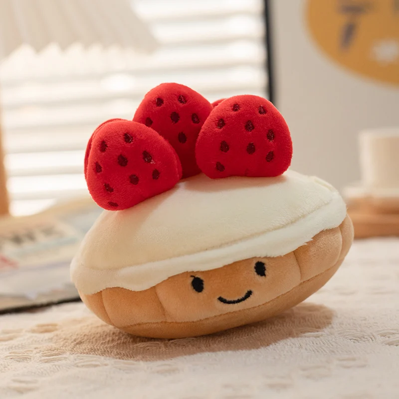 Stuffed-Cake-Plushie-Strawberry-Fruit-Muffin-Shape-Plush-Toys-Cute-Face ...