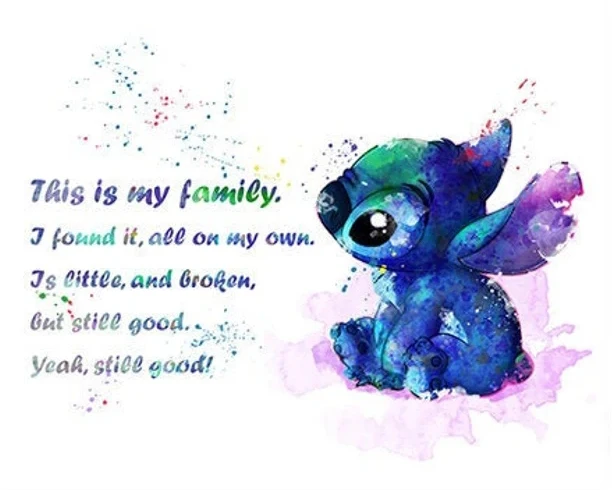 Stitch This Is My Family Quote