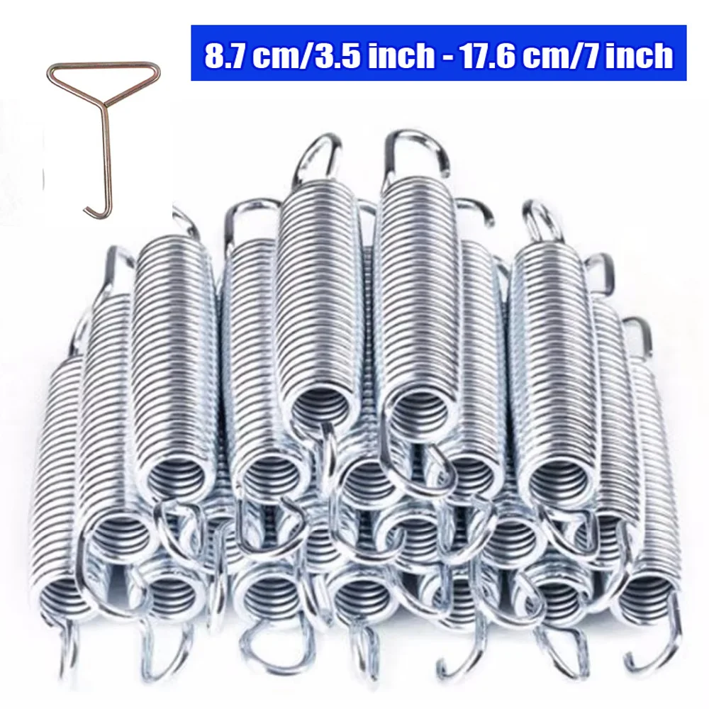 10Pcs Trampoline Replacement Galvanized Steel Springs With Installation ...
