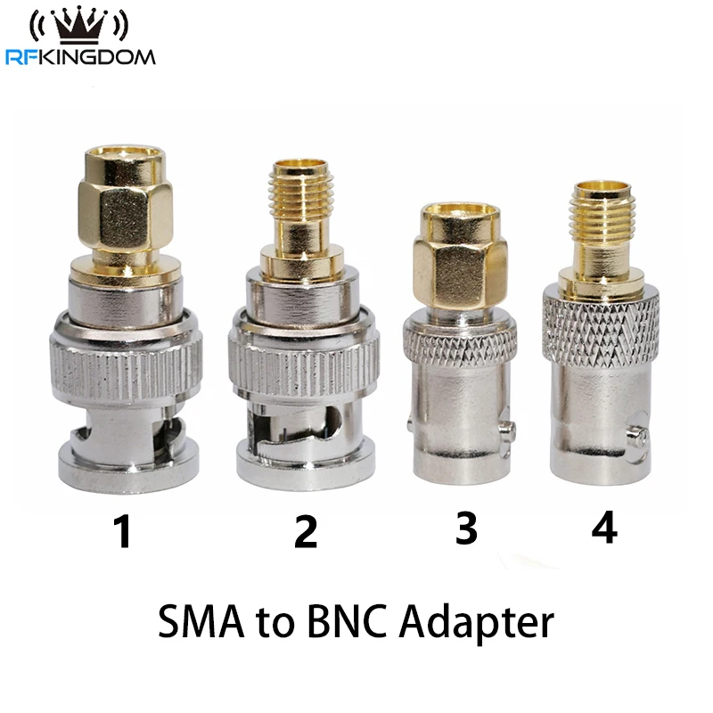 SMA to BNC Adapter SMA Male Plug to BNC Female M/F Radio Antenna Connector RF Converter M/F ...