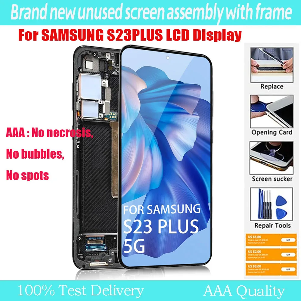 New-OLED-Display-For-Samsung-Galaxy-S23-Plus-LCD-Display-Touch-Screen ...