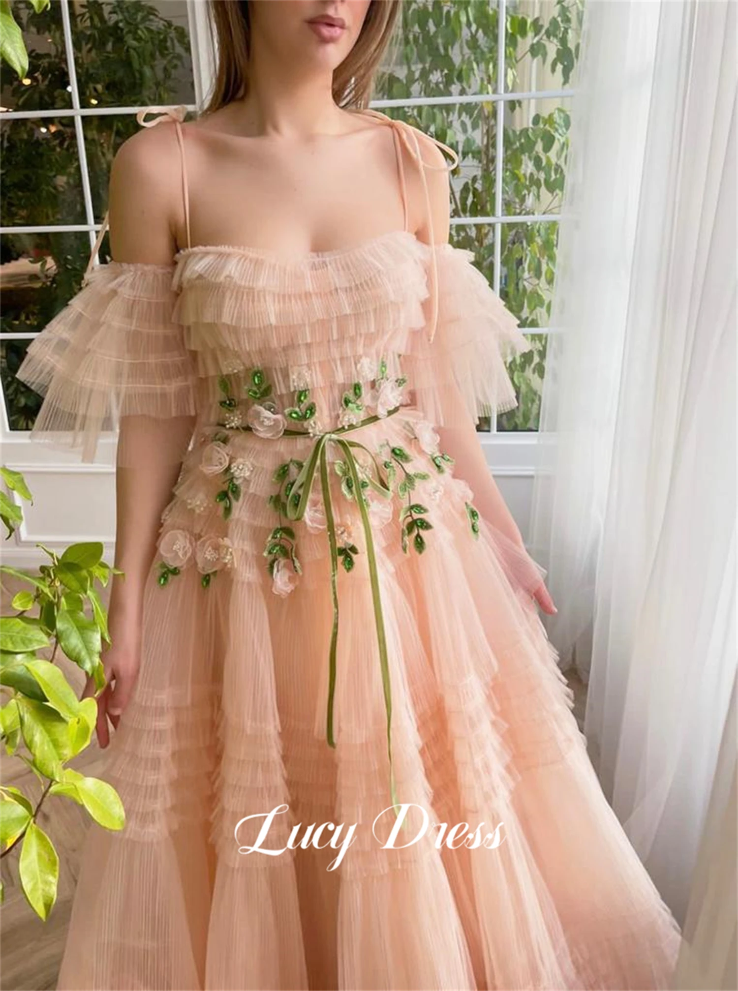 Lucy-Line-A-Pink-Mesh-Layered-Ball-Gown-Birthday-Party-Graduation ...