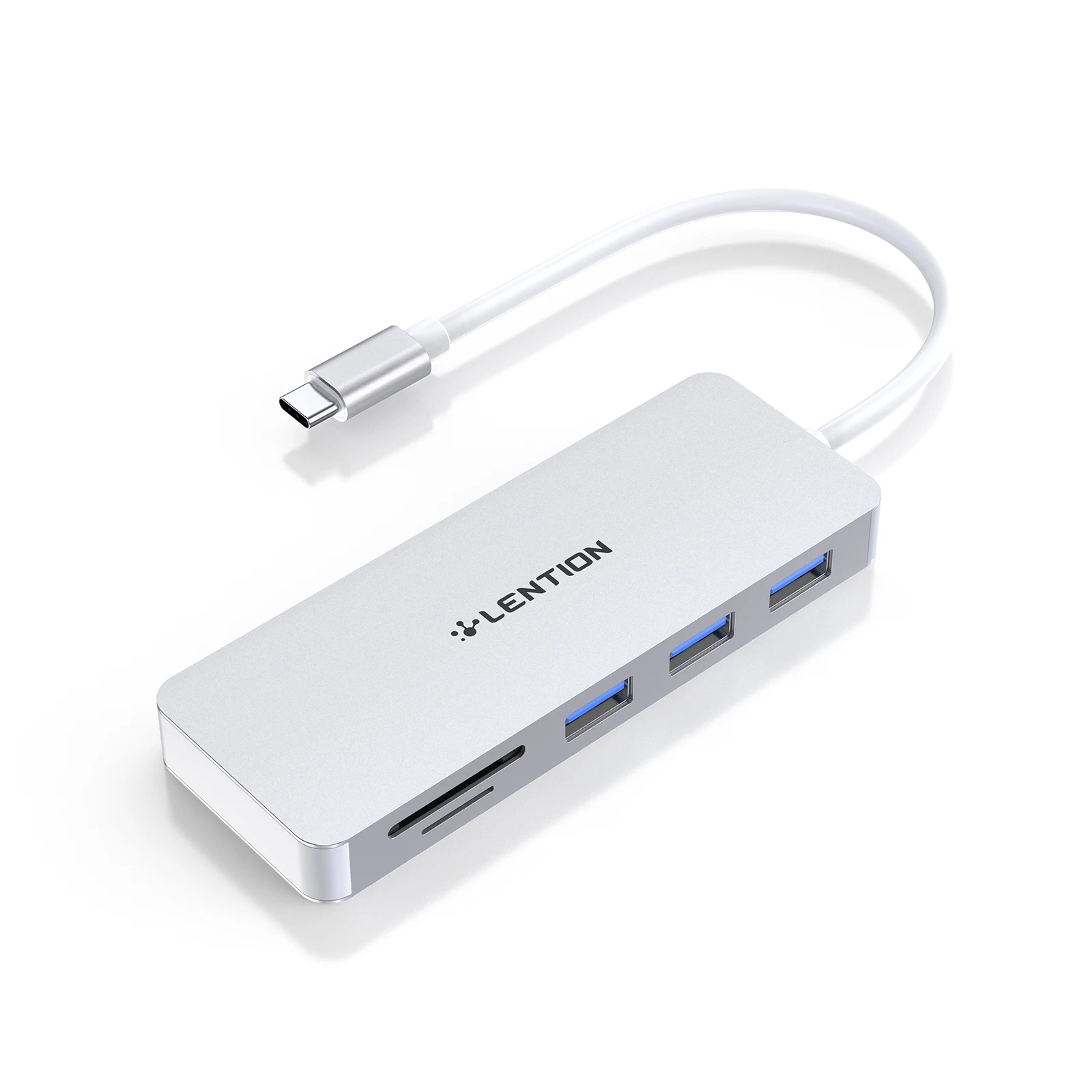 Concentrador de USB C con puertos USB 3,0 y lector de tarjetas SD/TF ...