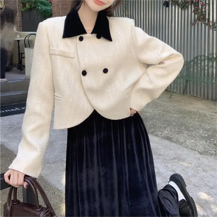 French-Style-Small-Fragrant-Button-Short-Woolen-Coat-2024-Autumn-Winter ...