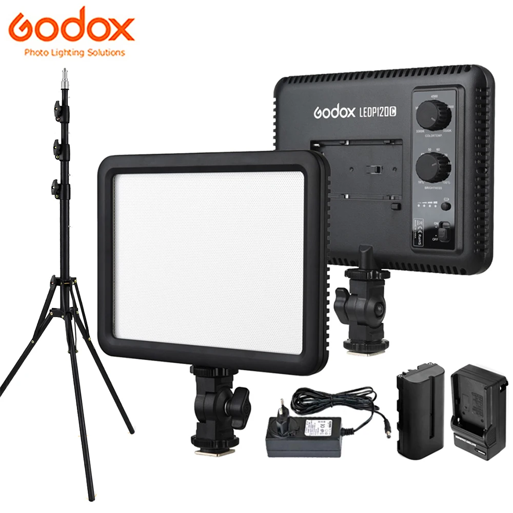 Godox-Ultra-Slim-LEDP120C-LED-Video-Light-Panel-12W-Bi-color-3300-5600K ...