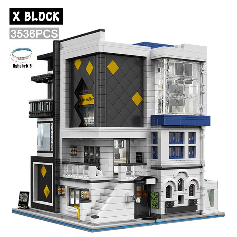 3536PCS City Street View Building Blocks Modular Architecture Model MOC ...