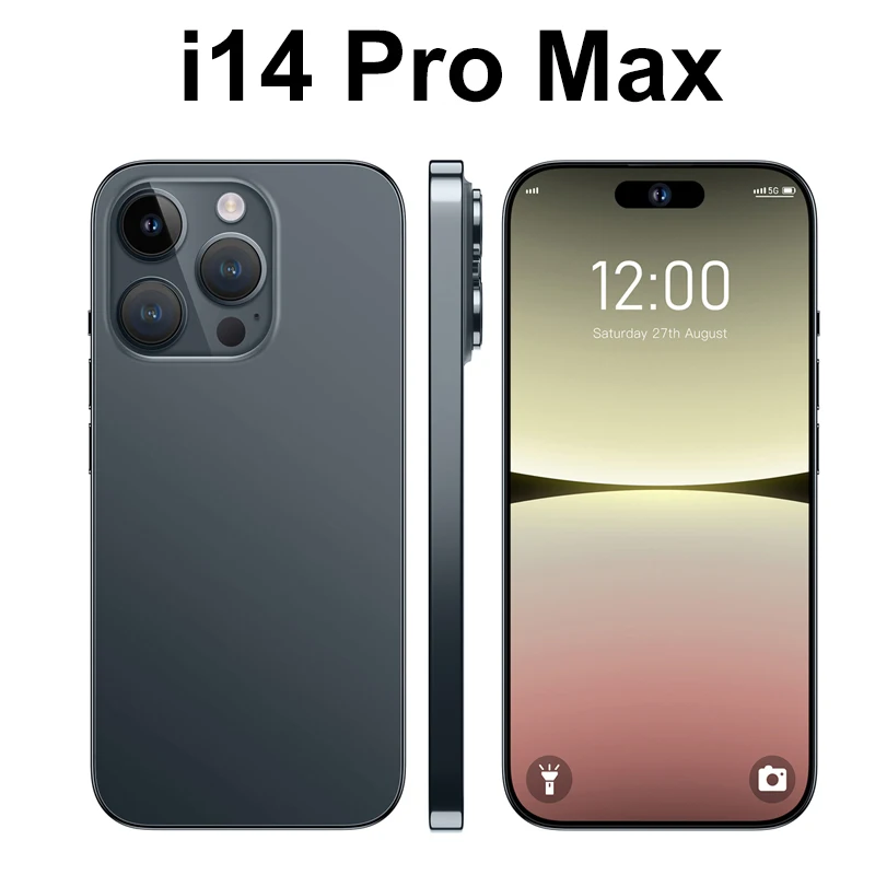 2023 Brand New Versão Global I14 Pro Max Smartphone 16GB 1TB Tela Cheia ...