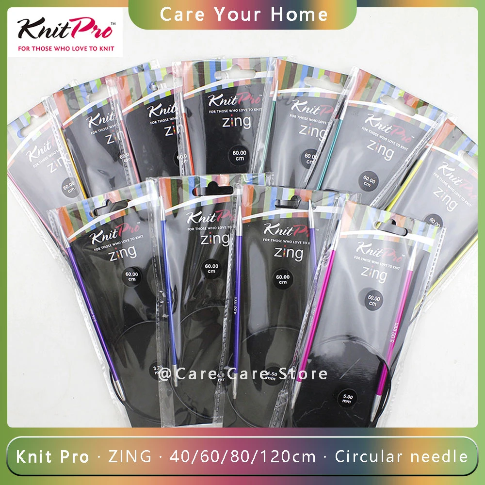 1 Pair 40/60/80/100/120/150cm Circular Knitting Needles Knit Pro Zing ...