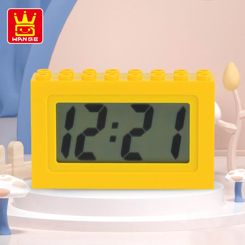 WANGE Mute Building Block Electronic Clock Creative Small Bricks ...