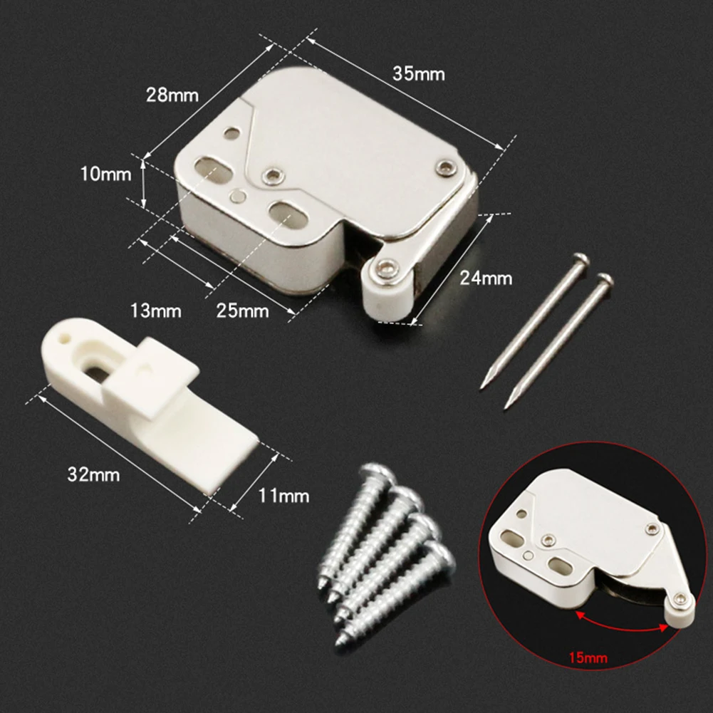 Cabinet-Doors-Snap-Lock-Mini-Touch-Latch-Automatic-Spring-Push-Catch ...