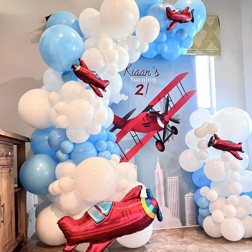 102Pcs-A-set-of-retro-airplane-themed-balloon-wreath-and-arch-set ...