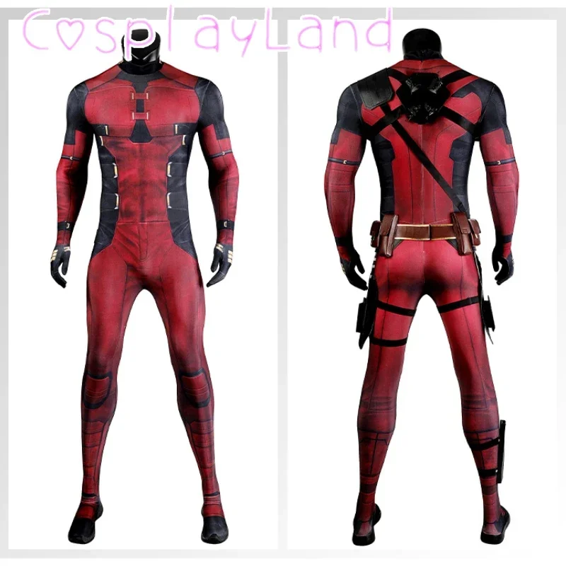 Movie DP3 Pool Boy Wade Winston Cosplay Outfit Red Suit With ...