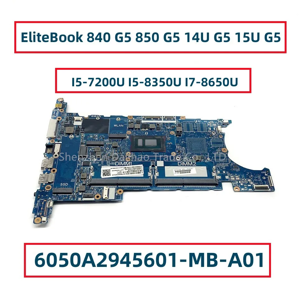 For HP EliteBook 840 G5 850 G5 14U G5 15U G5 Laptop Motherboard With I5 ...