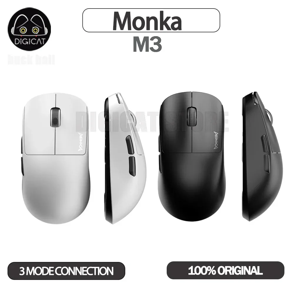 Monka-M3-Mouse-sem-fio-3Mode-USB-2-4G-Bluetooth-Leve-Baixa-Lat-ncia ...