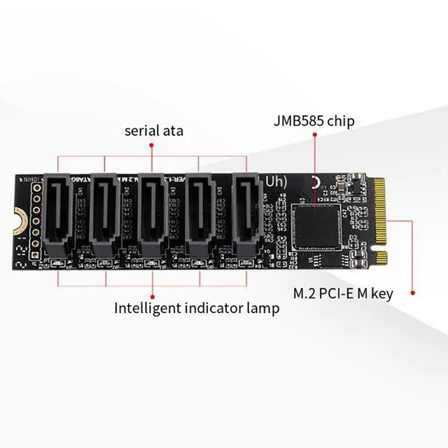 NVME To SATA Expansion Card M.2 To SATA Adapter M2 Connector Internal ...