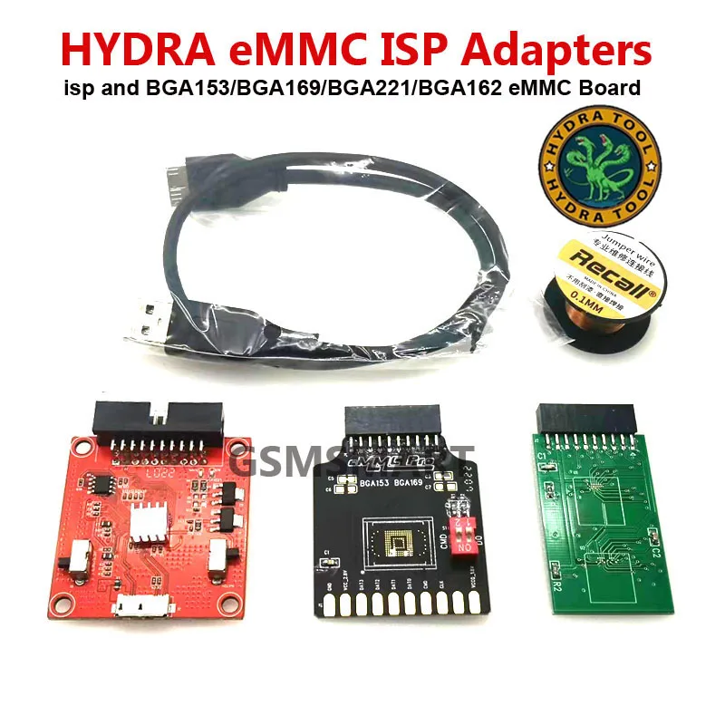 original Hydra Tool eMMC ISP Adapters Tool with eMMC and ISP pinouts ...