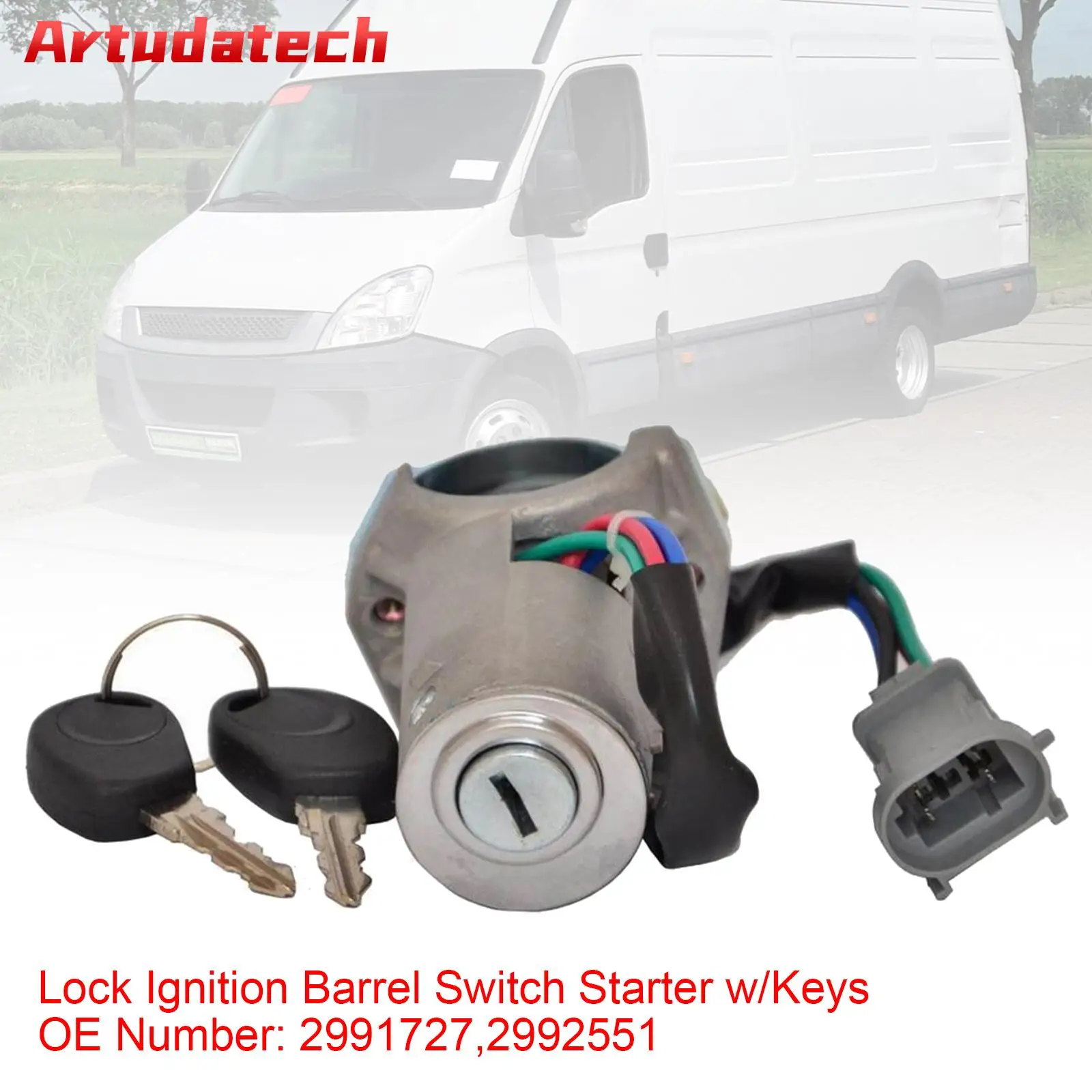 Artudatech Lock Ignition Barrel Switch Starter w/Keys 2991727 For Iveco ...