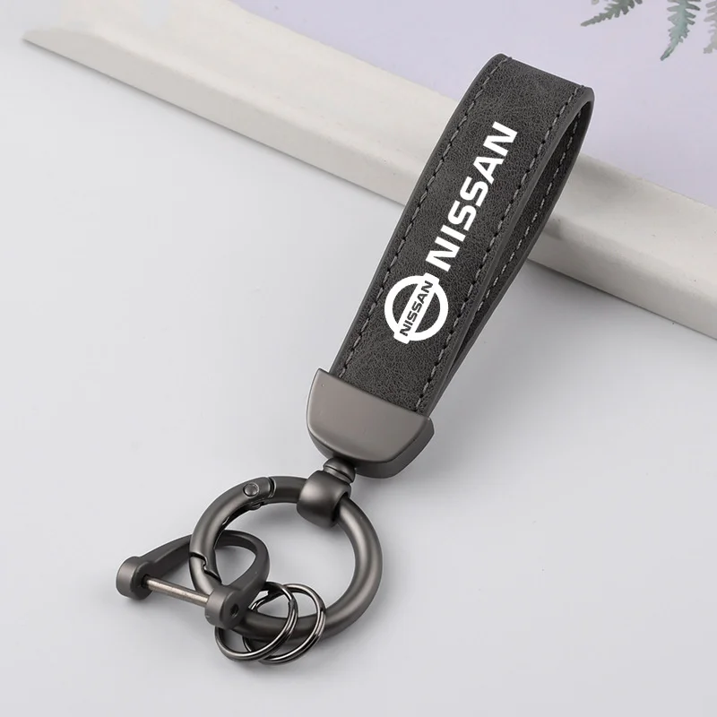 Car Key Chain Rings Luxury Suede Leather Keychain For Nissan X-trail ...