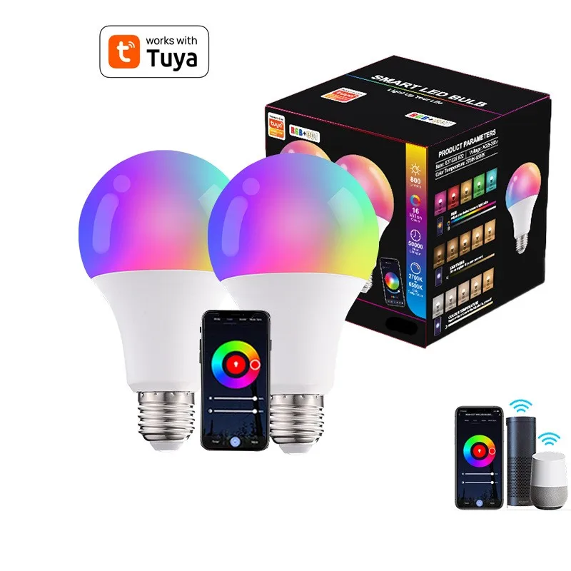 Smart-Graffiti-LED-Bulb-Alex-10W-15W-RGB-WW-CW-Spotlights-Google-Home ...