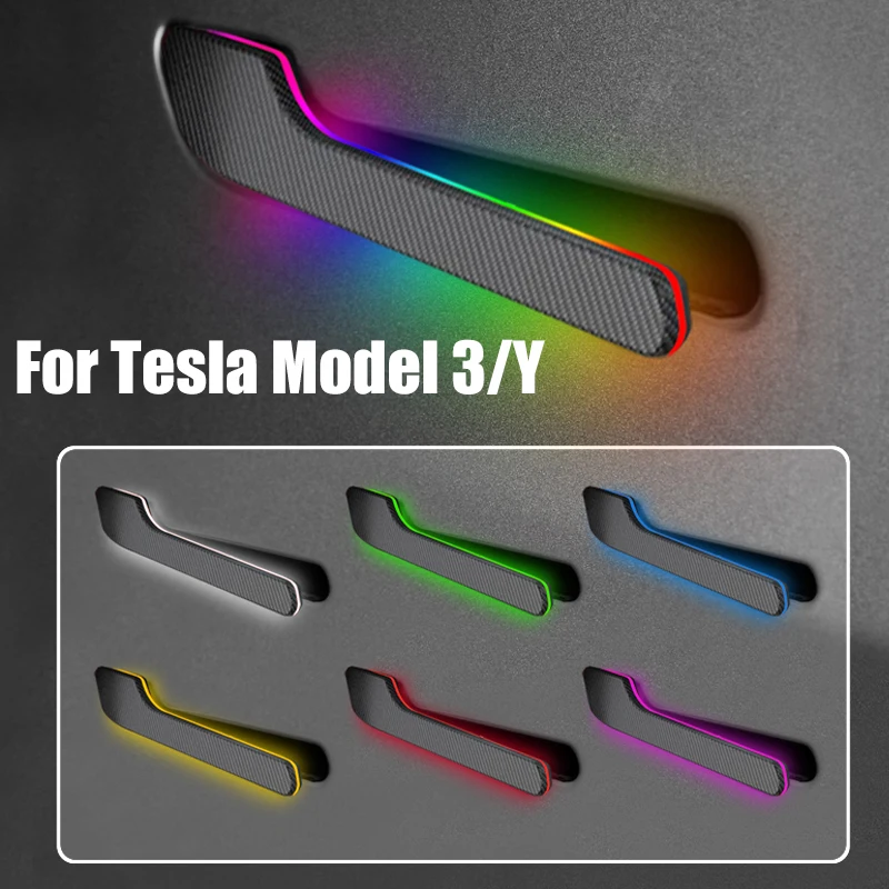 Model 3 Y Electric Auto Presenting Door Handles Handlebar with LED For ...