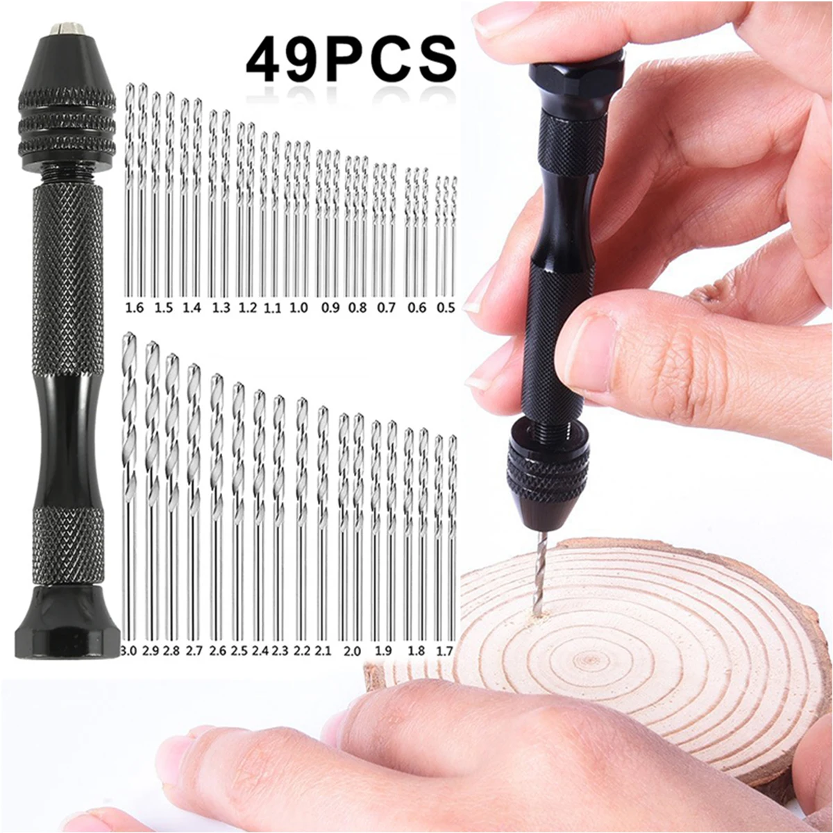 49pcs-0-2-3-4mm-Hand-Drill-Set-Mini-Aluminum-Hand-Drill-Bit-Jewelry ...