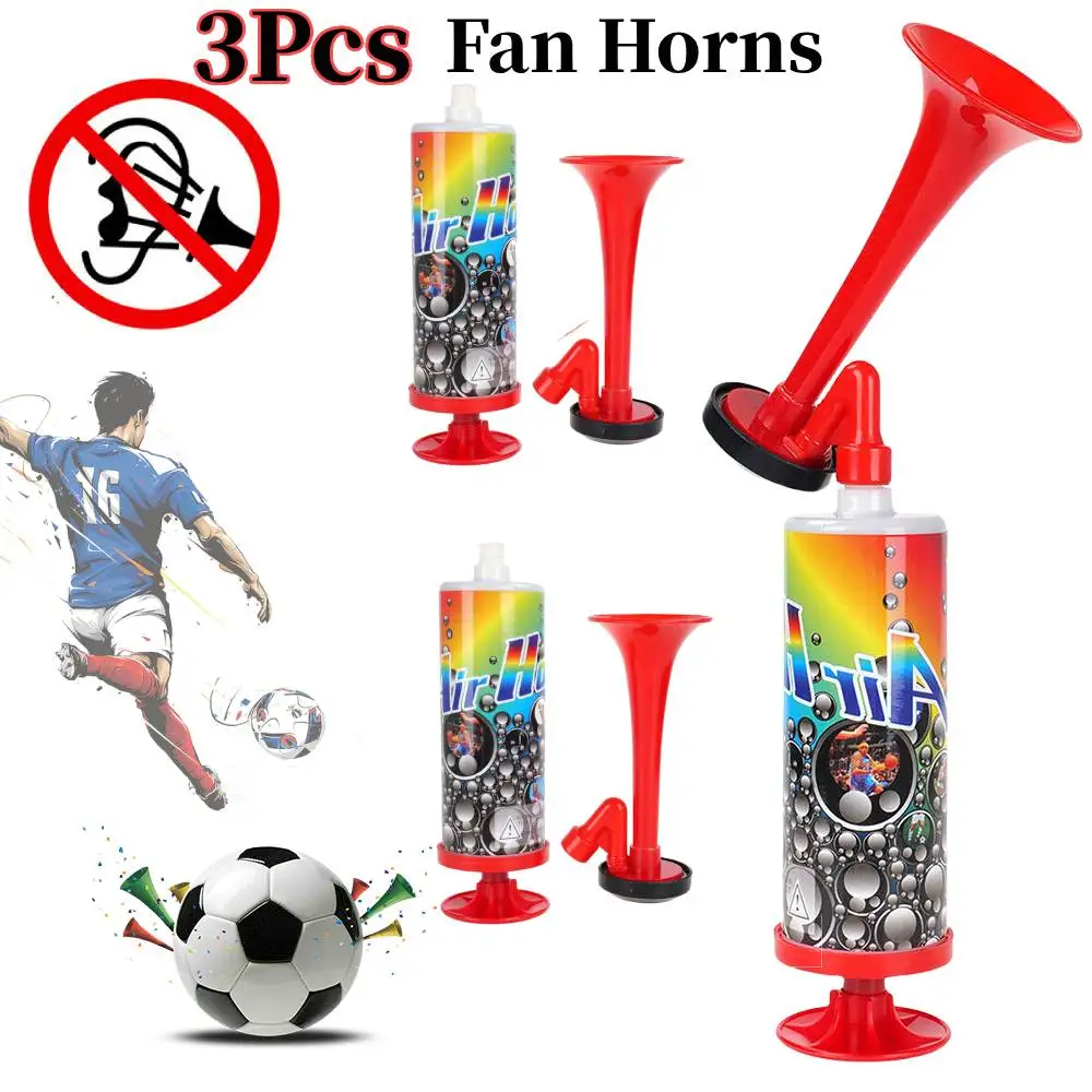 3Pcs Soccer Air Cheering Horn Handheld Loud Voice Cheering Horn ...