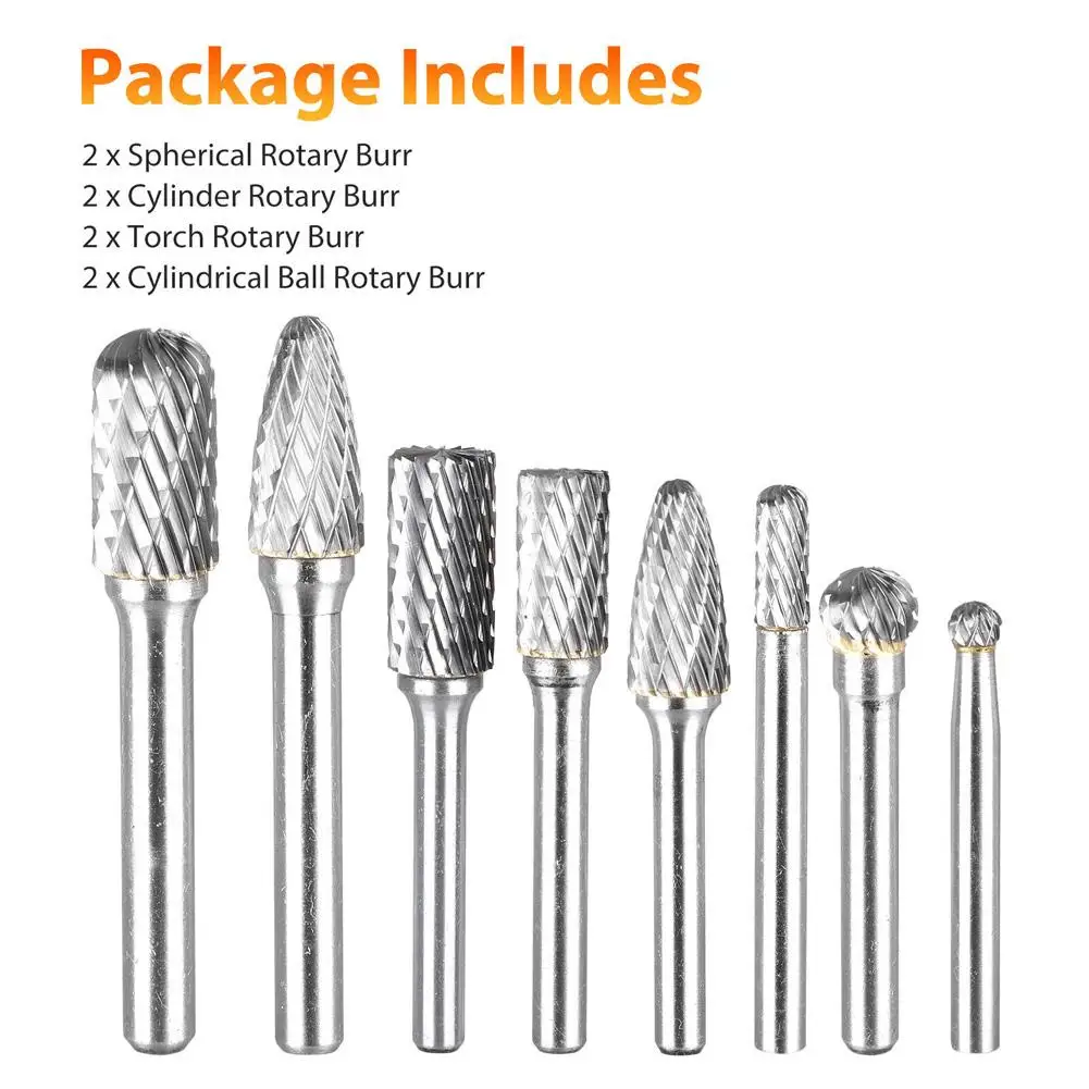 8Pcs-Tungsten-Carbide-Burrs-8mm-Rotary-Burr-Set-1-4-Shank-Die-Grinder ...