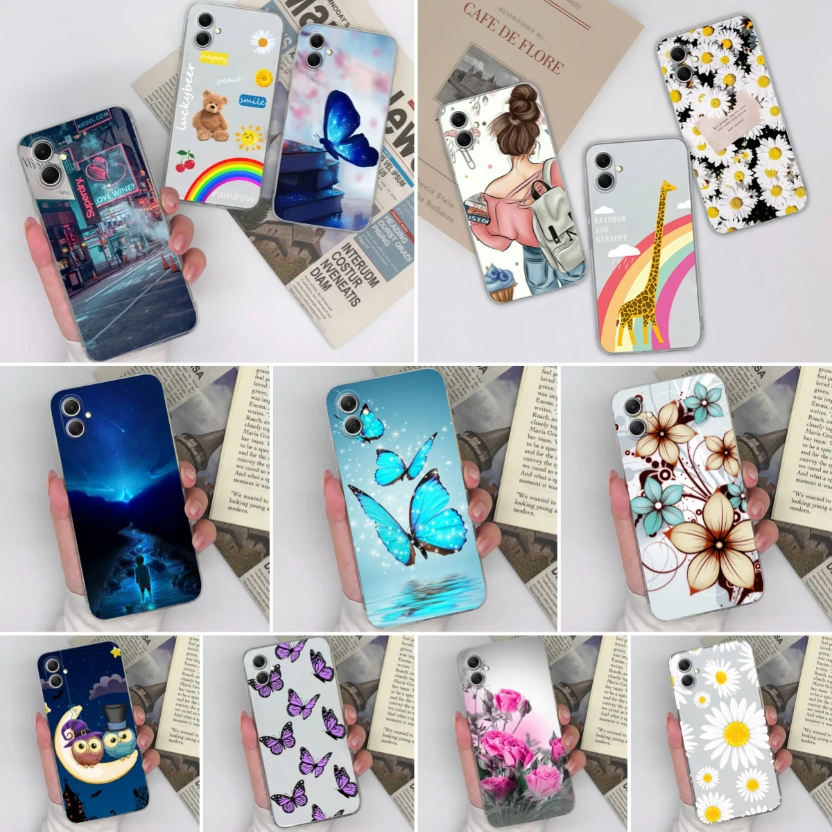 Case-For-Samsung-Galaxy-A05-A05S-Cute-Pattern-Soft-Slim-Silicone-Transparent-Phone-Back-Cover ...