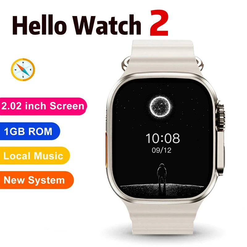 Hello Watch 2 1GB de RAM Música Local Relógio Inteligente 2.02 "Bússola ...