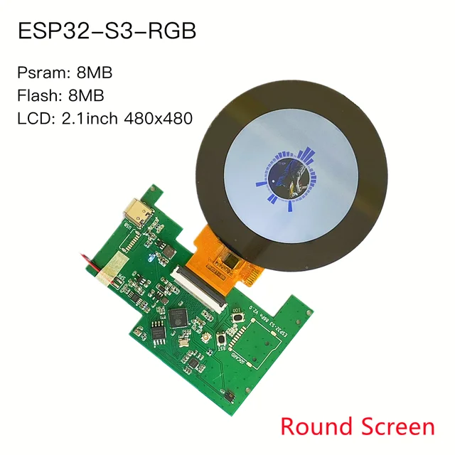 ESP32 S3 RGB LCD Screen Evaluation Board DevKit RGB565 LVGL