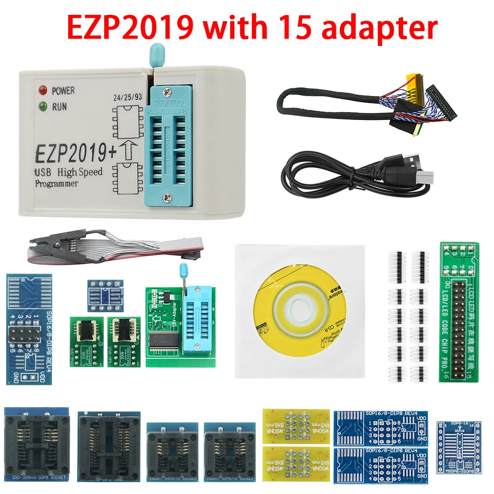 EZP2019 high-speed USB SPI Programmer support24 25 93 EEPROM 25 flash ...