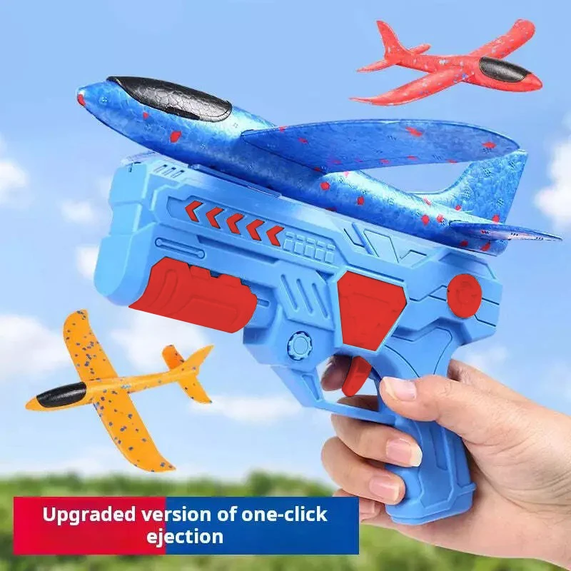 Glowing-Foam-Aircraft-10M-Launcher-Catapult-Glider-Airplane-Gun-Toy ...