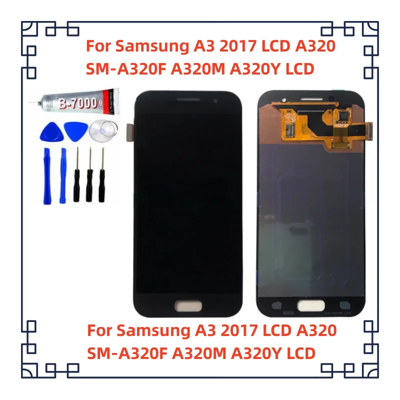 Super-AMOLED-For-Samsung-A3-2017-LCD-A320-SM-A320F-A320M-A320Y-LCD ...