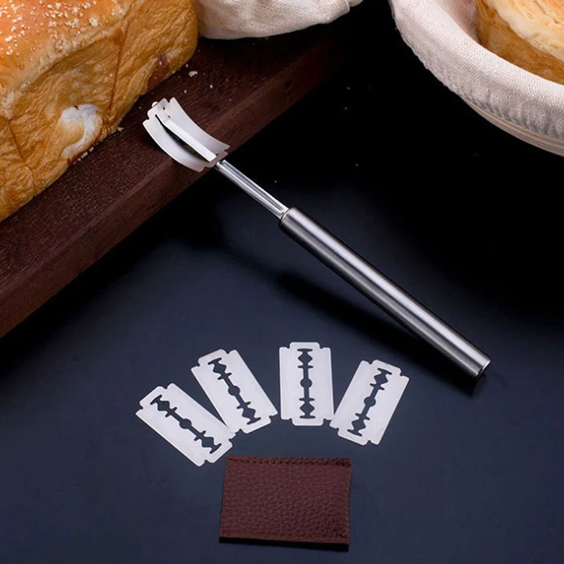 Bread Dough Knife Cutter European Baguette Arc Curved Razor Knife Bread ...