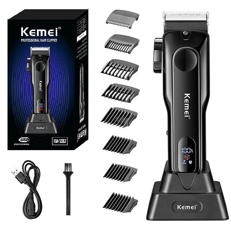 Kemei-Professional-Metal-shell-Hair-Clipper-For-Men-Cordless-Adjustable ...