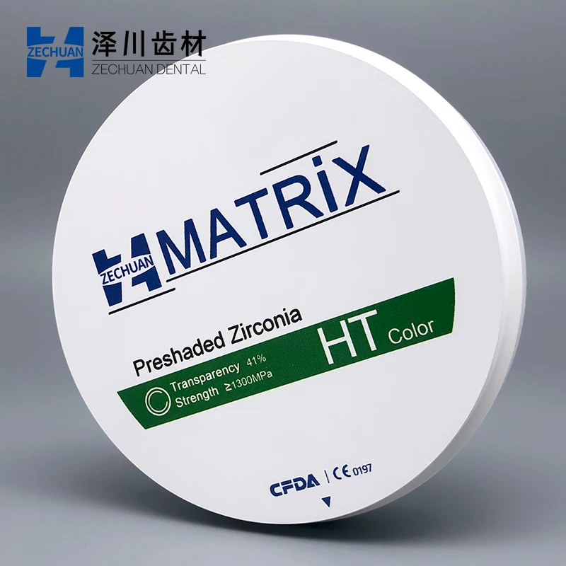 ZECHUAN-MATRIX-HT-Color-Pre-shaded-Zirconia-Blocks-High-Translucent ...