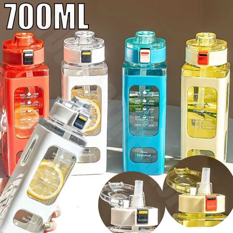 0-7L-Summer-Sports-Water-Cup-Square-Portable-Straw-Bottle-Large ...