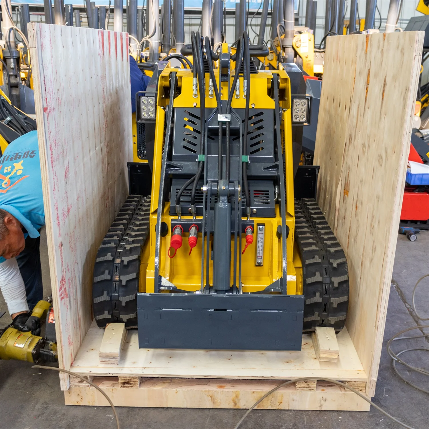 280kg 380kg 500KG Mini Skid Steer Loader with Snowplow/Snow Blower ...