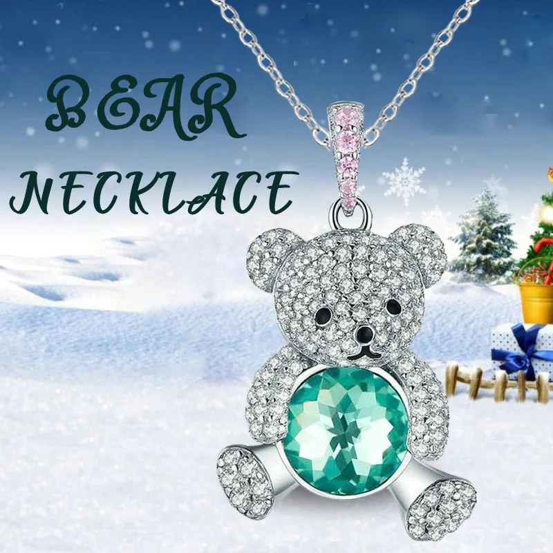 Collier-ours-mignon-avec-pendentif-rond-pour-b-b-fille-collier-ours ...