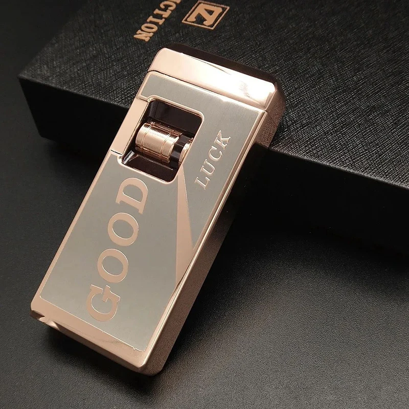 Metal-Induction-Windproof-Red-Jet-Flame-Butane-Gas-Lighter-Creative ...