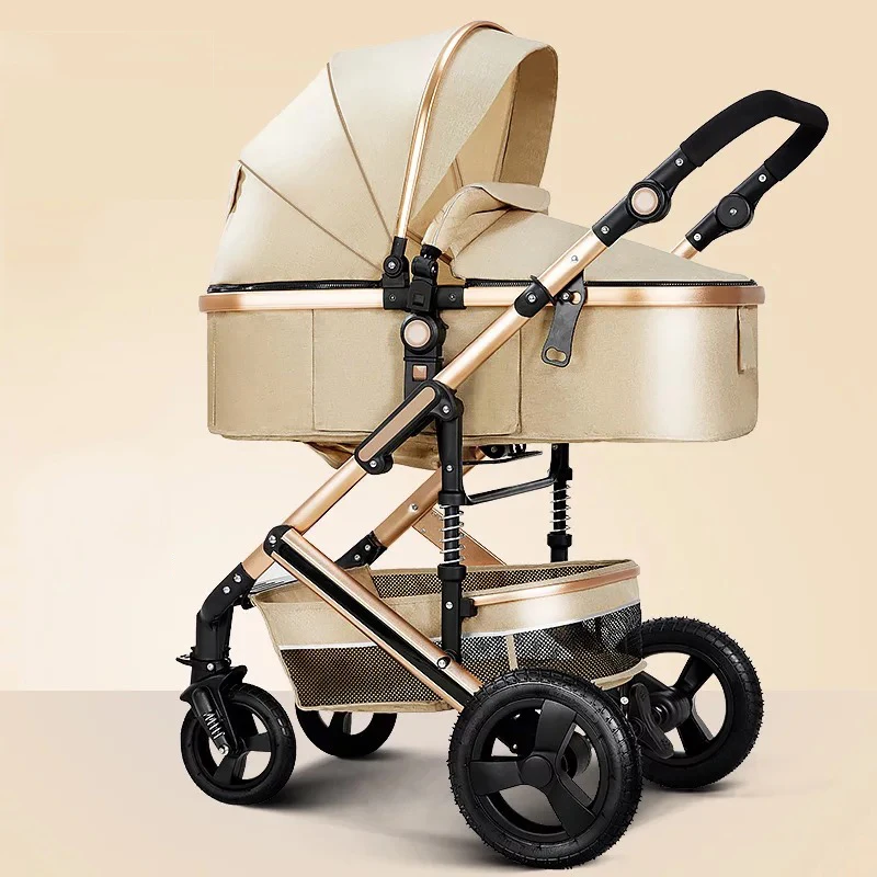 New-2024-Lightweight-Luxury-Baby-Stroller-2-in-1-Portable-High ...