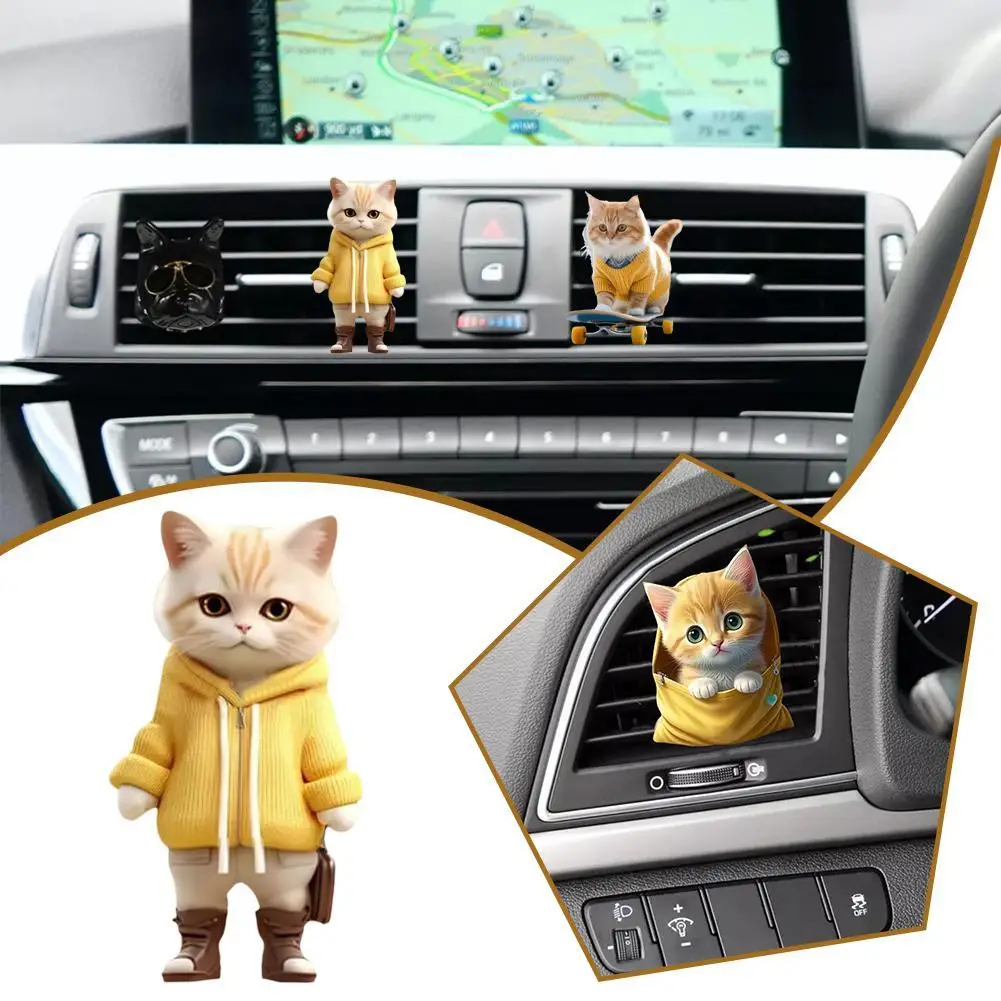 Car Cat Air Outlet Aromatherapy Long-lasting Fresh Elegant Deodorant ...