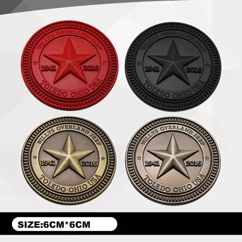 Pentagram-Badge-Auto-Sticker-Body-Decor-Decal-For-Jeep-1941-Wrangler ...