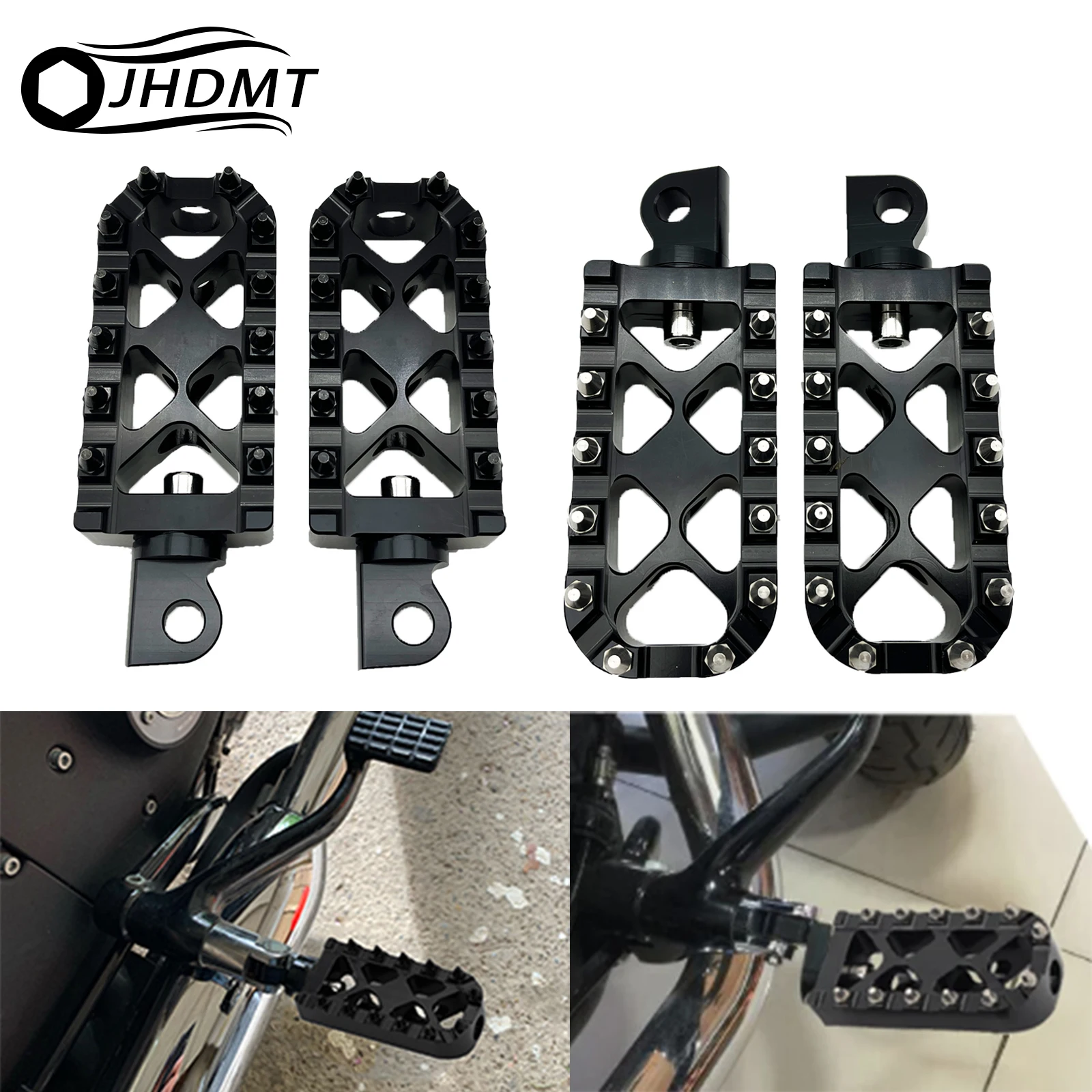 Motorcycle-MX-Style-Footpeg-Footrest-Rider-Passenger-Pedal-For-Harley ...