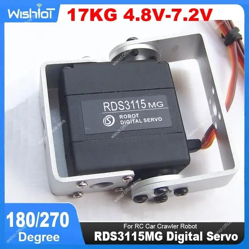 DS RDS3115MG Digital Servo 17KG Large Torque 180 270 Degree Biaxial ...