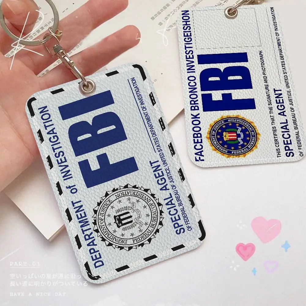 Classic Federal Agency F-Fbi Badge Holder Keychain For Bank Business ...