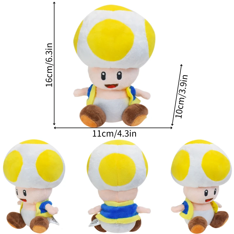 Kawaii Mario Luiji Goomba Kamek Yoshi Soft Plush Toys Cute Toad ...