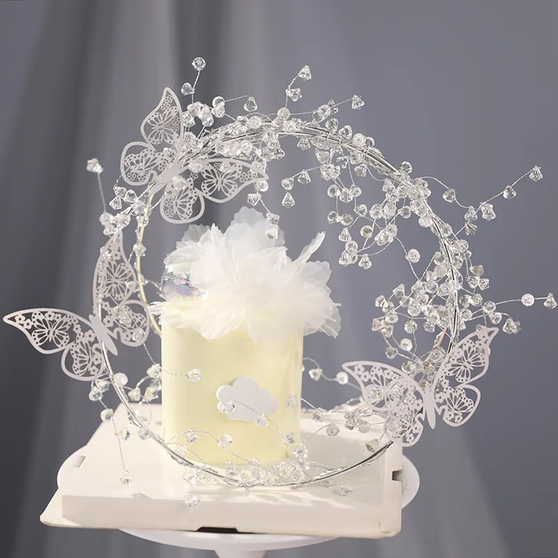 Blown Glass Wedding Cake Toppers